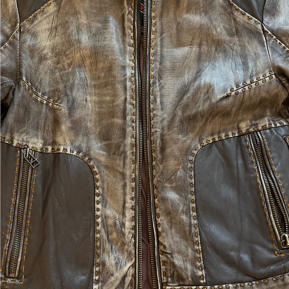 Americano | Jackets & Coats | Distressed Leather Jacket | Poshmark